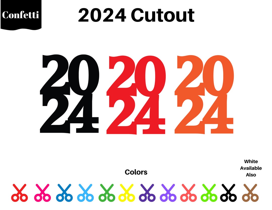 30 2024 Cutout, 2024 Decorations, 2024 Die Cut, Die Cut Shapes, Die Cut ...