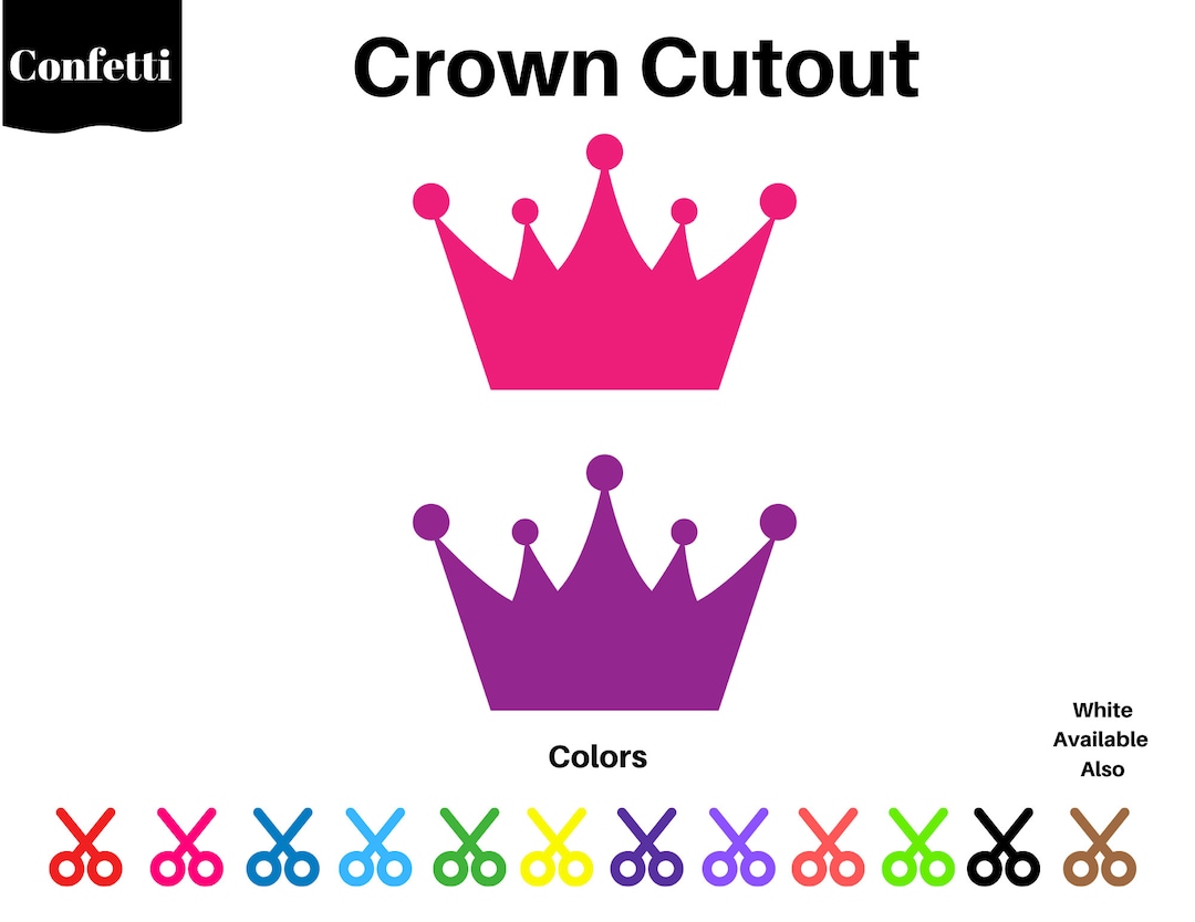 30 Crown Cutout, Crown Cardstock, Crown Die Cut, Die Cut Shapes, Die ...