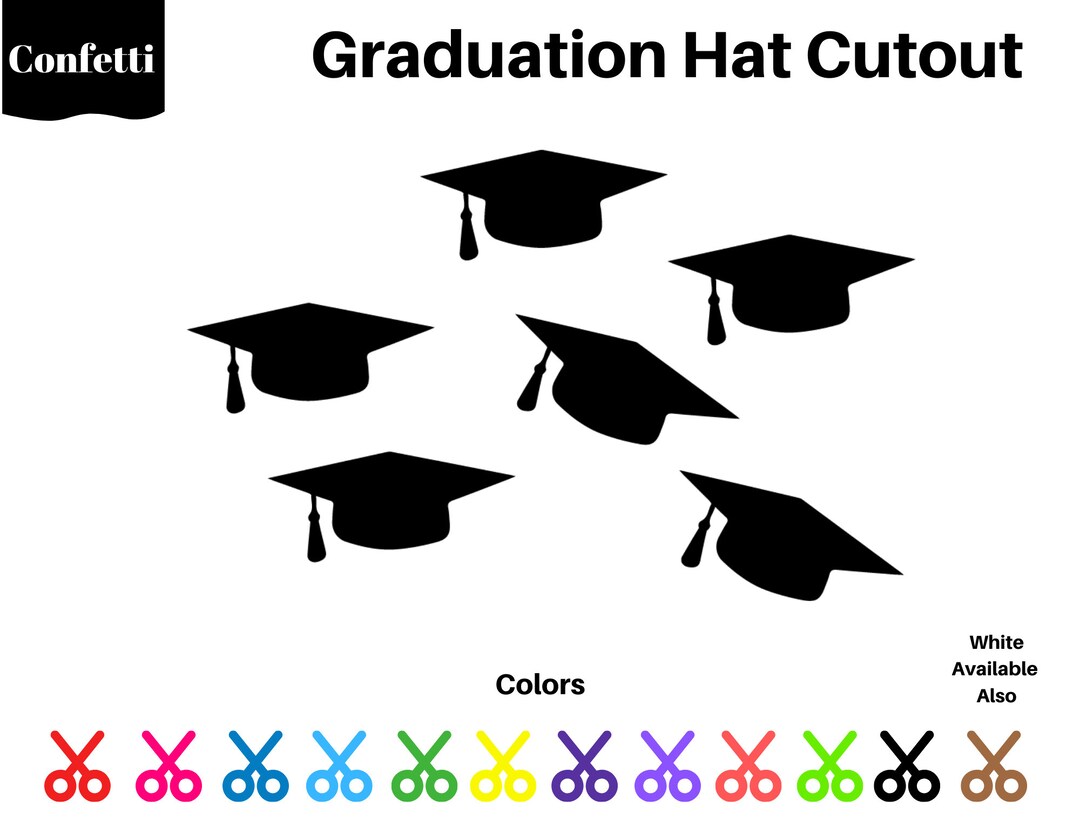 30 Graduation Cap Cutout, 2020 Cardstock, Graduation Cap Die Cut, Class ...