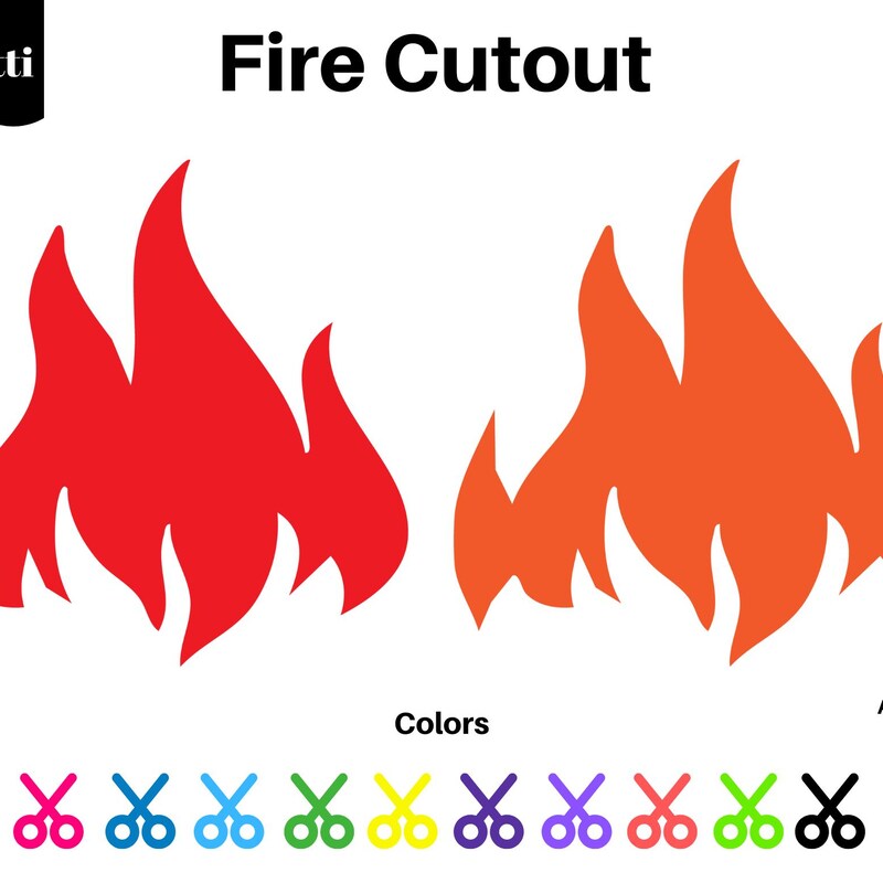 Flame Fire Cutout - Etsy