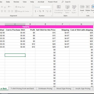 Cricut Pricing Guide Cricut Pricing Tool Cricut Pricing - Etsy Canada