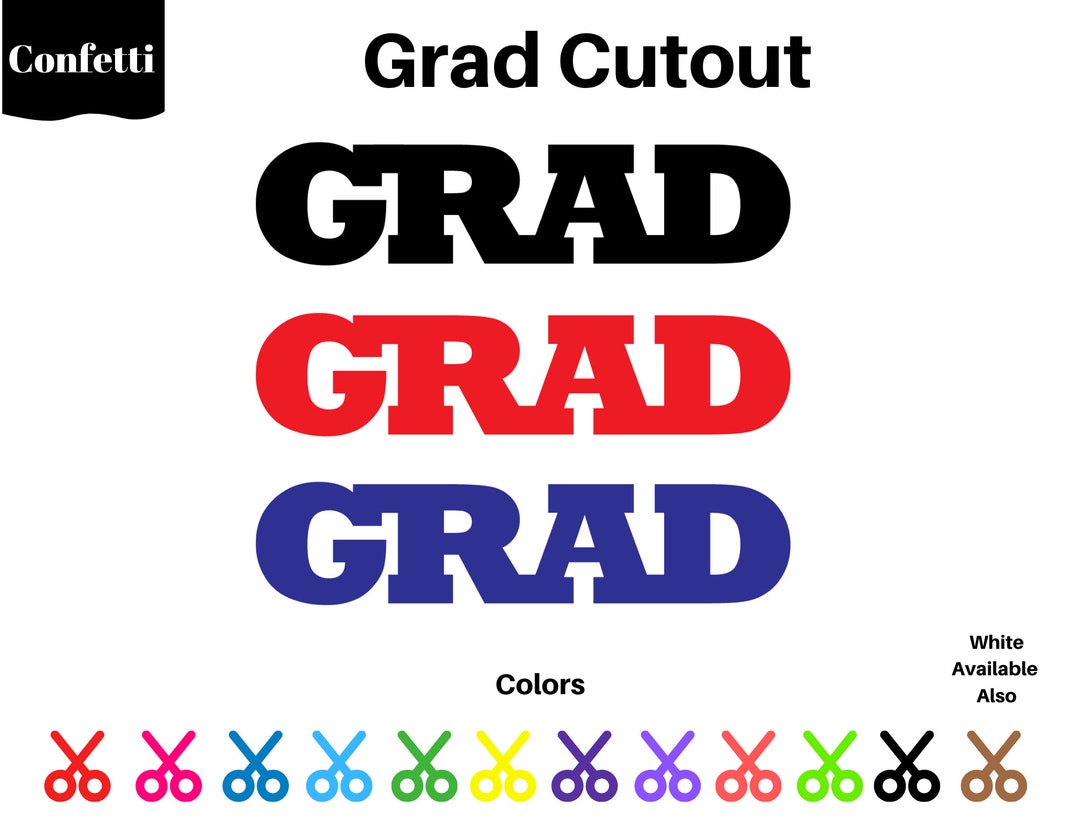 30 Grad Cutout, Grad Cardstock, Grad Die Cut, Die Cut Shapes, Die Cut ...