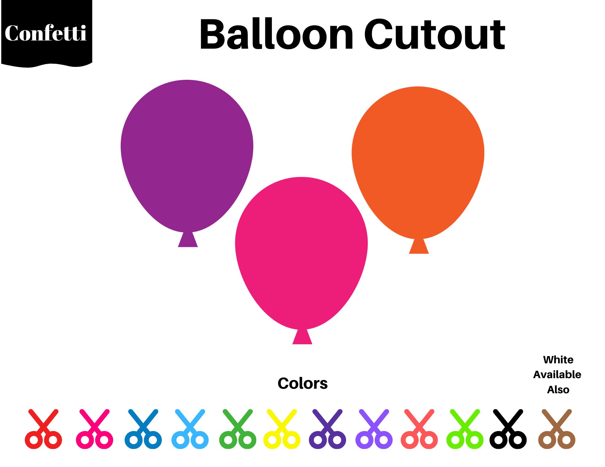 30 Balloon Die Cut Balloon Cardstock Balloon Confetti Paper - Etsy Canada