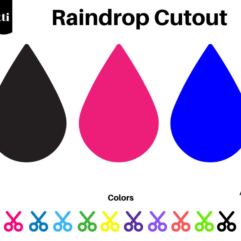 Raindrops Cutout - Etsy