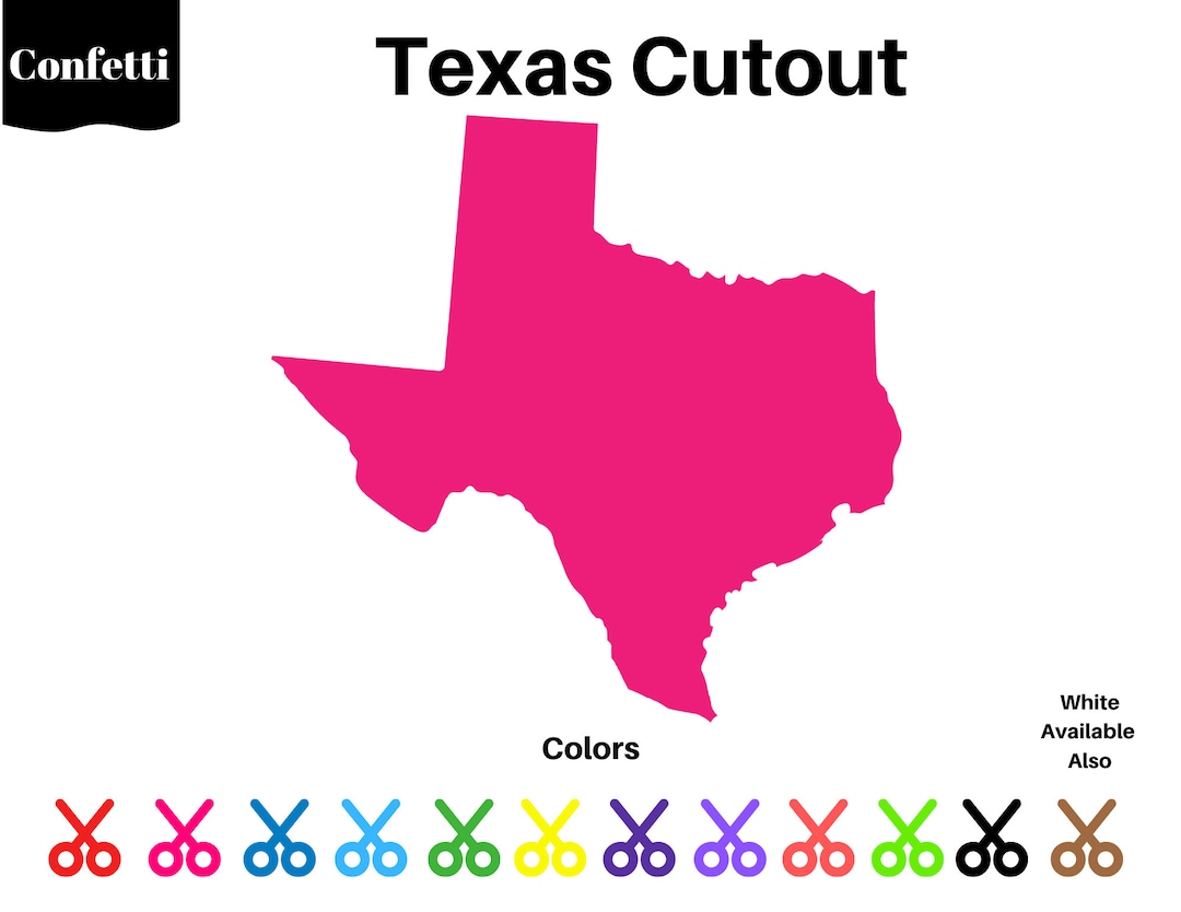 30 Texas Cutout, Texas Cardstock, Texas Die Cut, Die Cut Shapes, Die ...