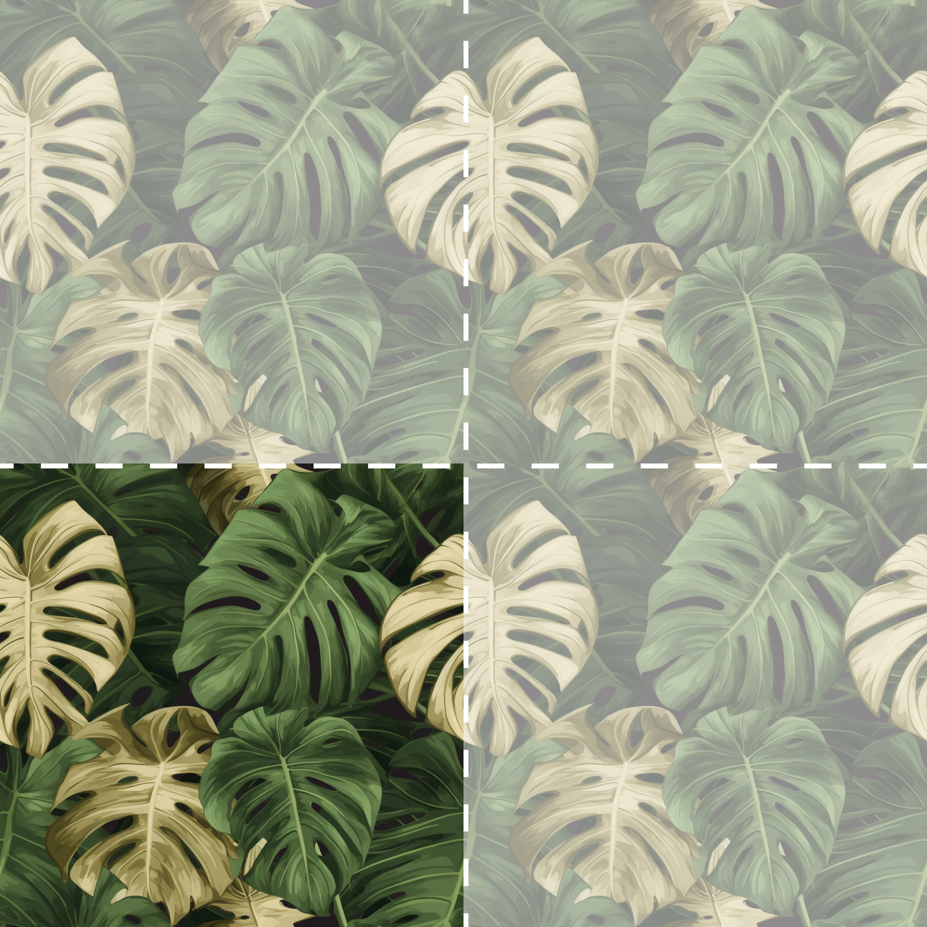 Monstera Deliciosa Seamless Pattern - Etsy