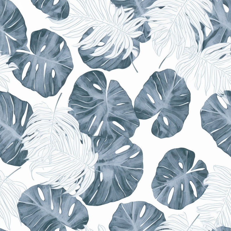 Monstera Albo 5 Seamless Digital Patterns - Etsy