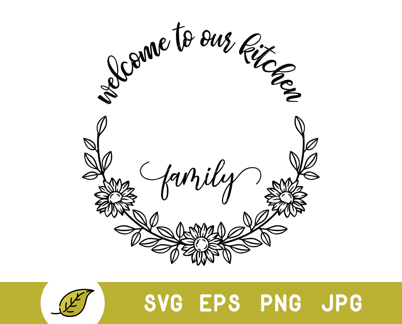 Kitchen Svg, Farmhouse Svg, Welcome Svg, Cutting Board Svg, Pot Holder ...