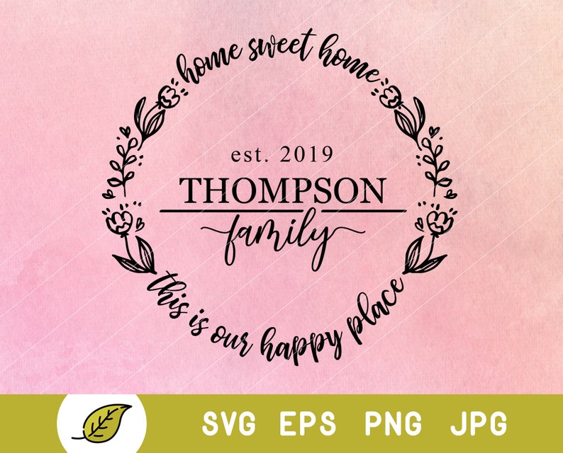welcome svg family name svg round monogram font established farmhouse ...