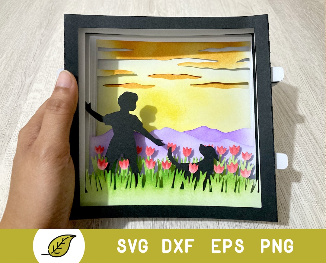 3d Shadowbox Svg - Shadow Box Svg, Layered Shadow Box / Light Box ...