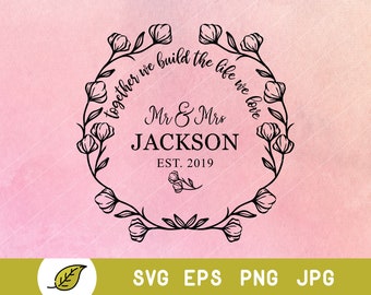 Mr and Mrs Svg Last Name Svg Family Name Svg Established | Etsy