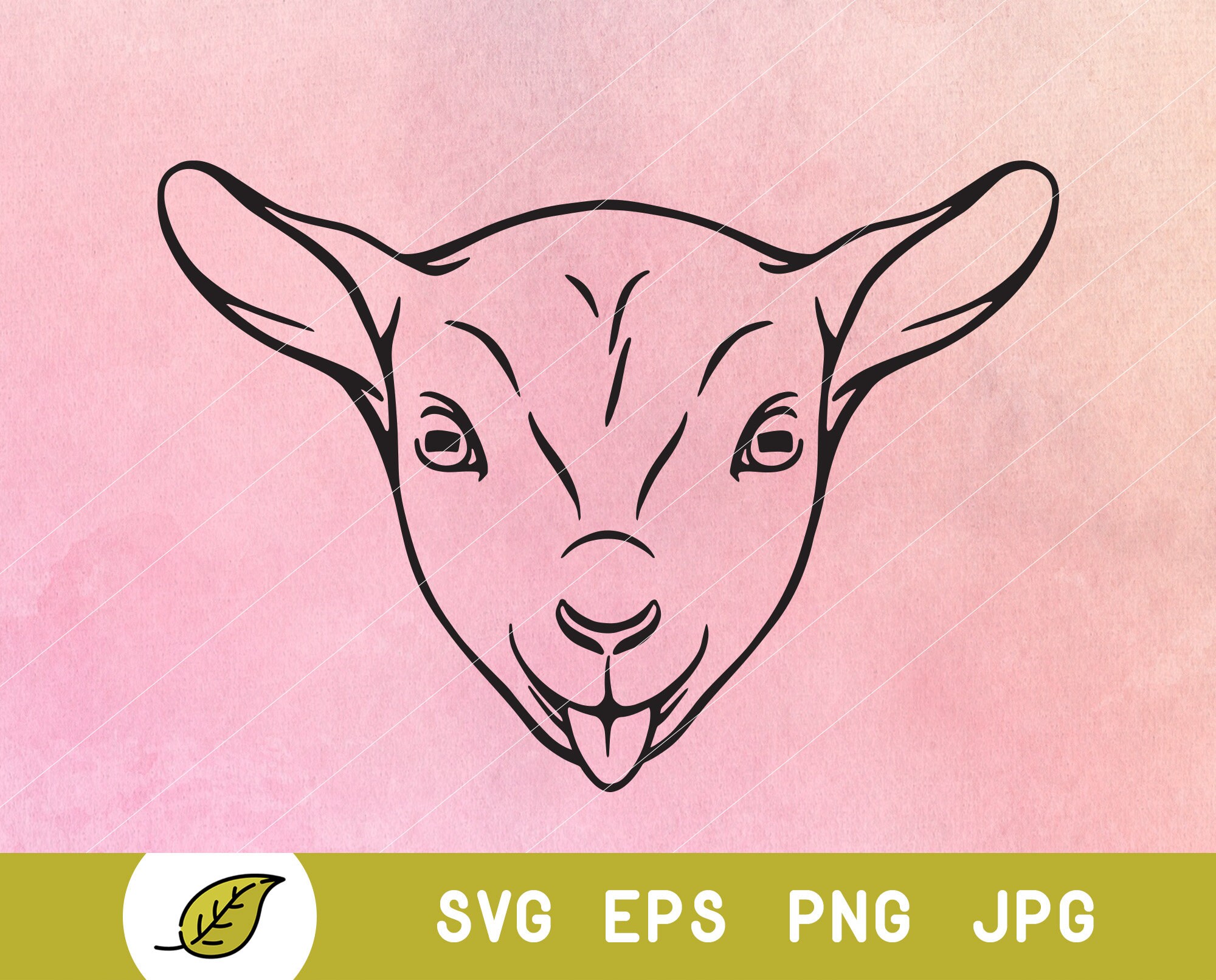 Goat Svg Farm Animal Svg Goat Head Svg Goat Png Barnyard - Etsy