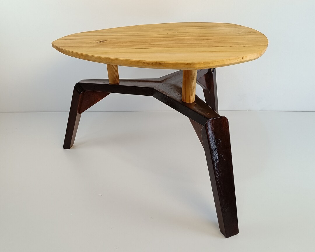 Solid Wood Triangular Coffee Table With a Floating Table-top. Choice of Sizes and Wood Types - Etsy