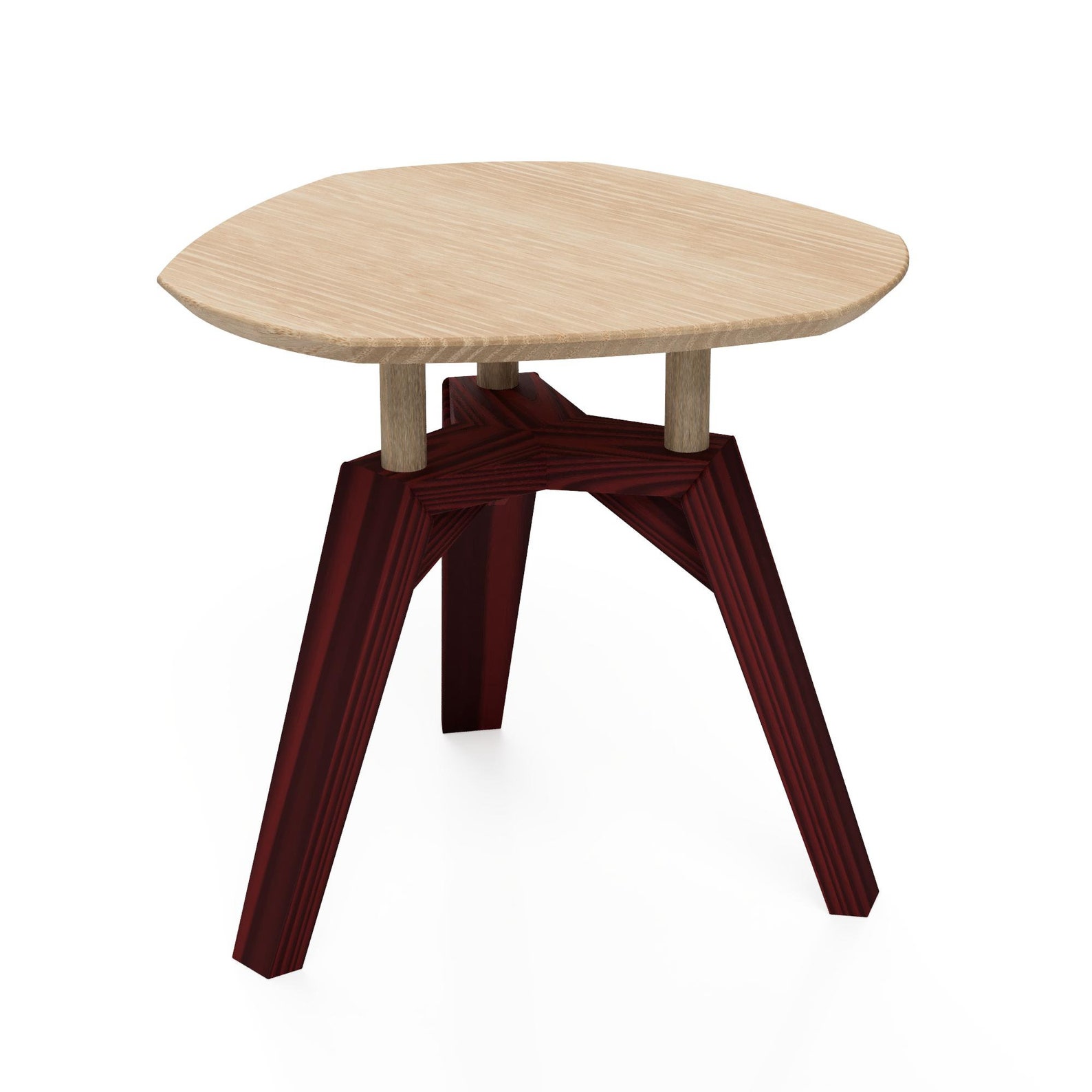 Solid Wood Triangular Coffee Table With a Floating Table-top. Choice of ...