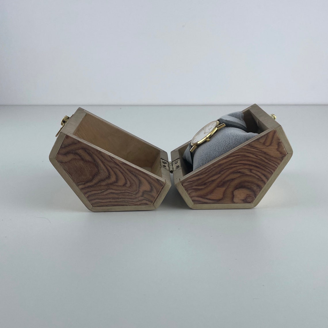 Wooden Hexagonal Watch Box - Etsy