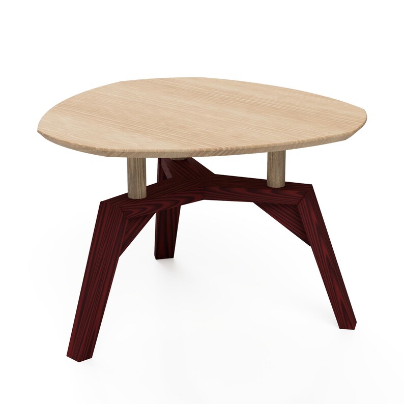 Solid Wood Triangular Coffee Table With a Floating Table-top. Choice of ...