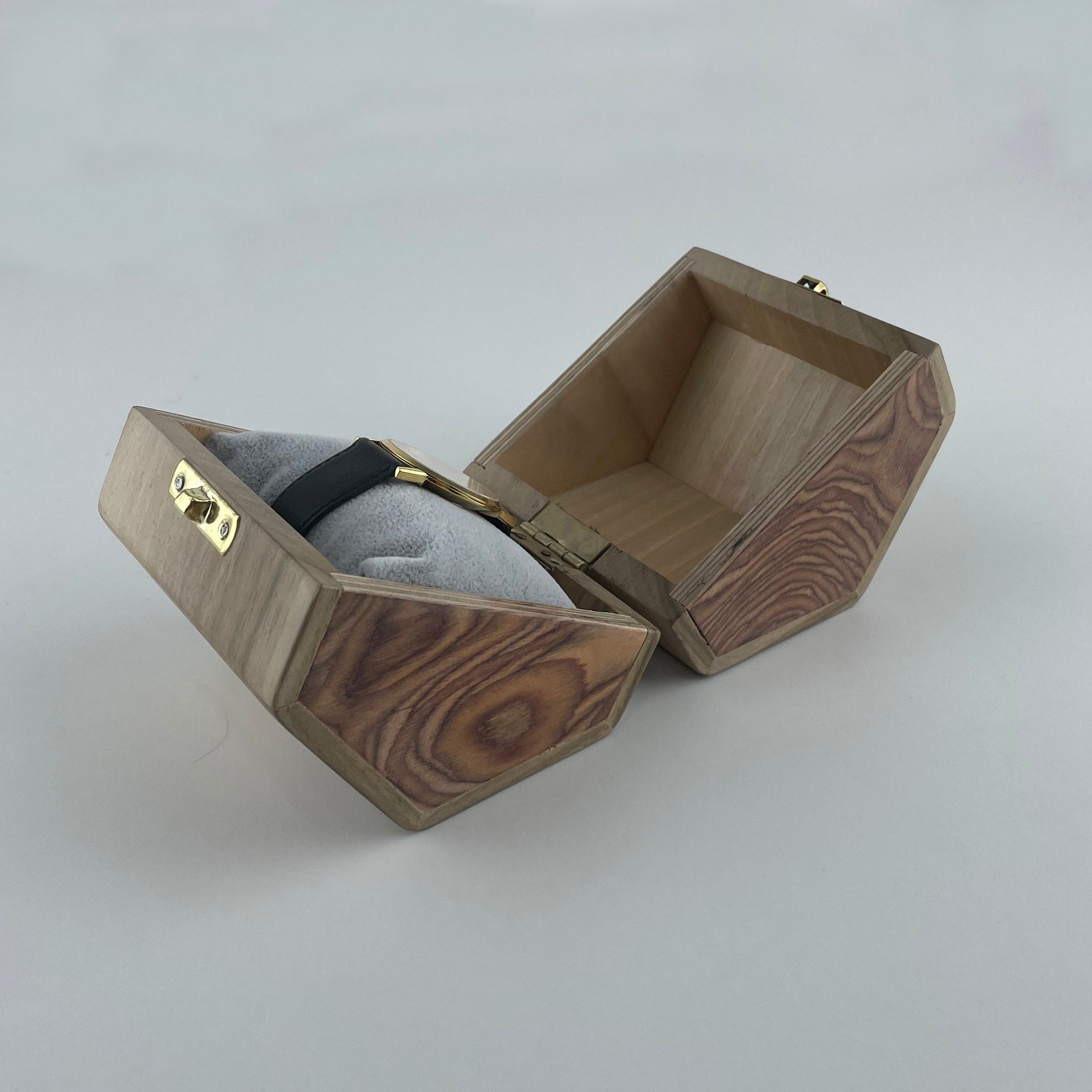 Wooden Hexagonal Watch Box - Etsy