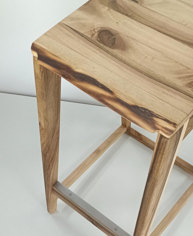 High Chair, Hocker Made of Solid Wood, Oak, Walnut, Ash - for a Bar or ...