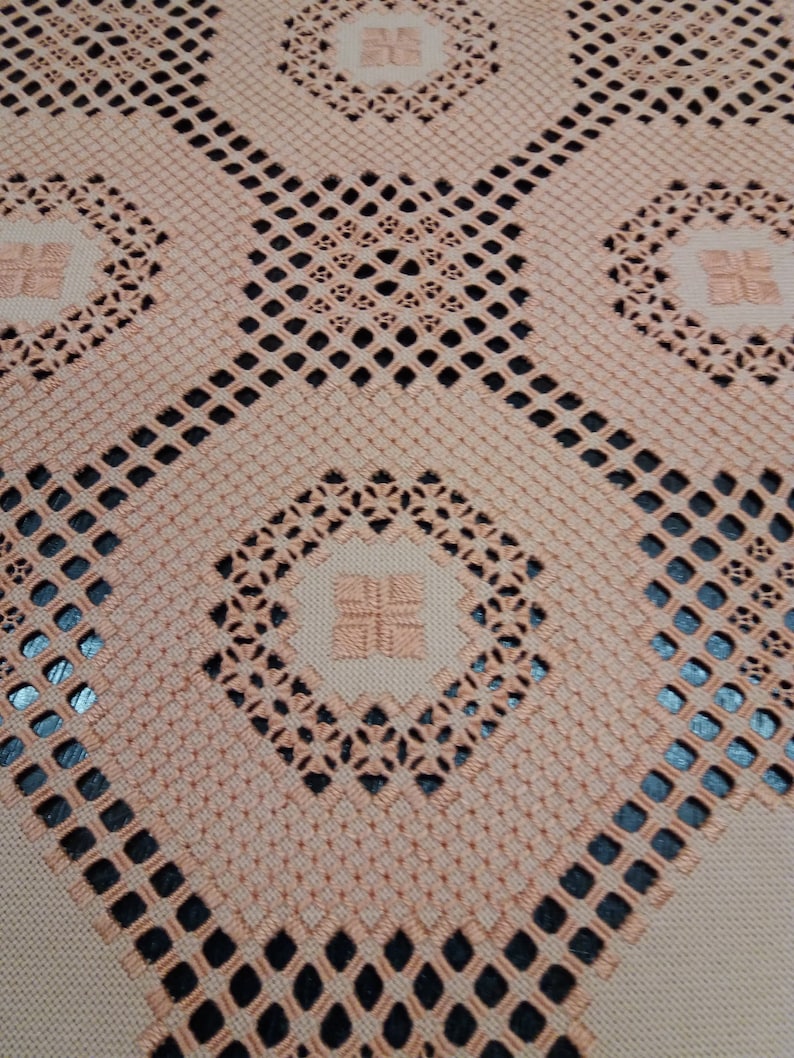 Hardanger Tablecloth Center Blanket Hand Embroidered90 X 90 - Etsy