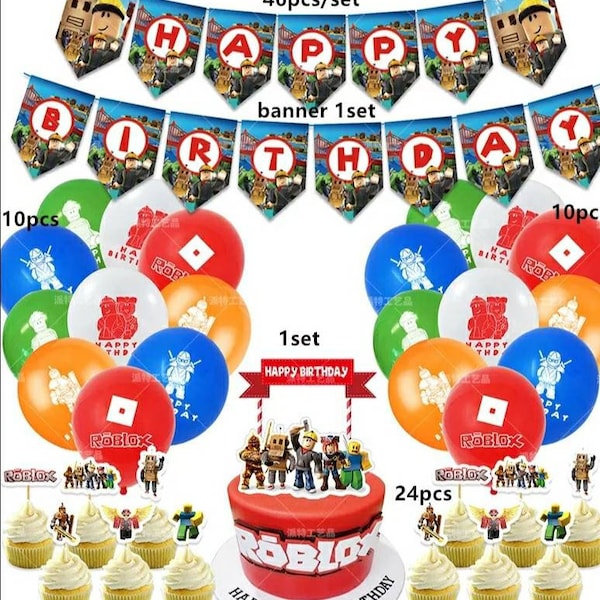 Roblox Party Supplies - Etsy