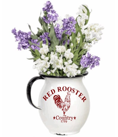 Farmhouse Red Rooster - Svg File - Etsy