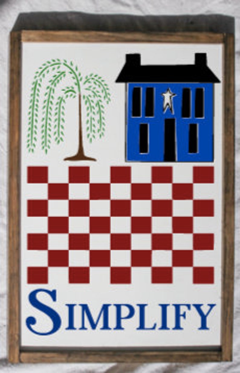 Primitive Willow Tree Saltbox House - SIMPLIFY Svg File Quote - Etsy