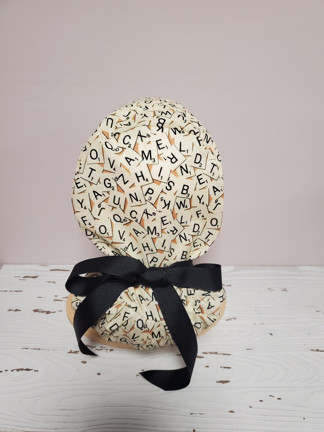 Scrabble Tiles Ponytail, Surgical Scrub Cap Hat - Etsy