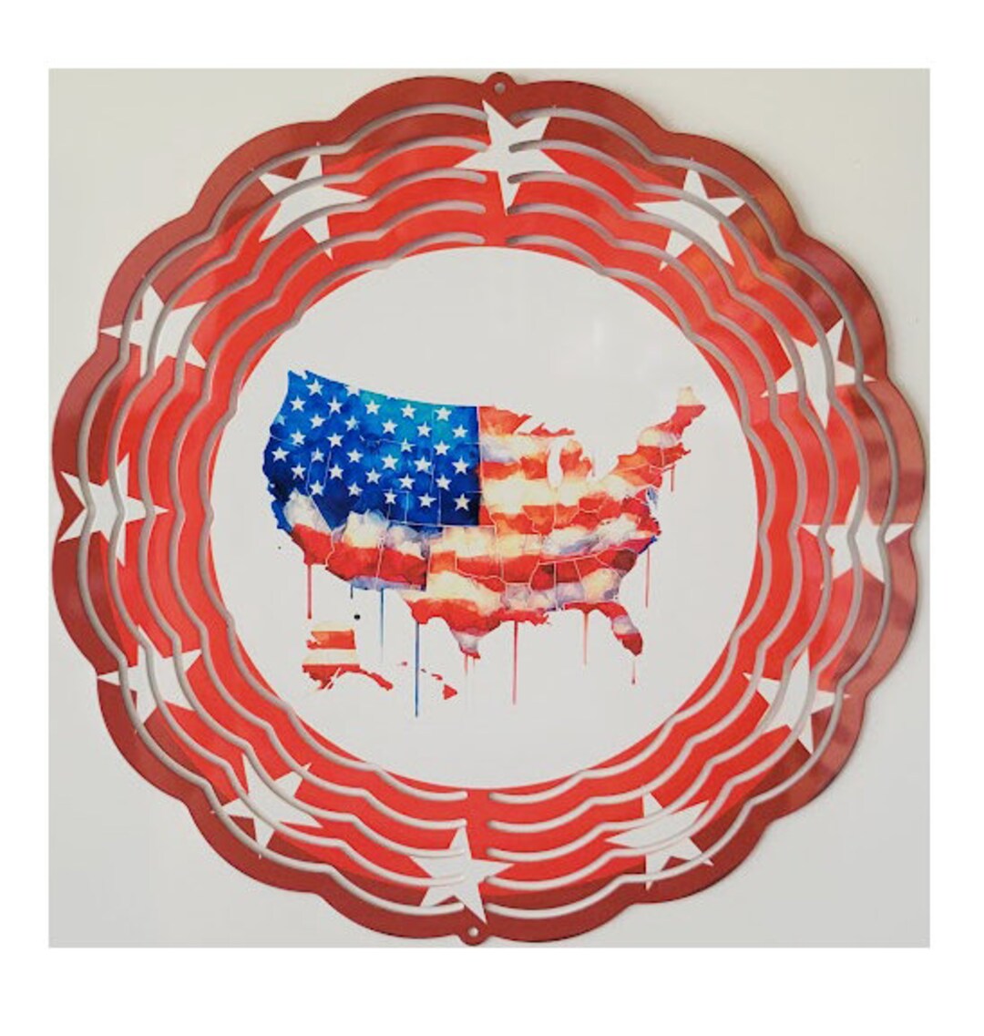 Wind Spinner Melting America Red - Etsy