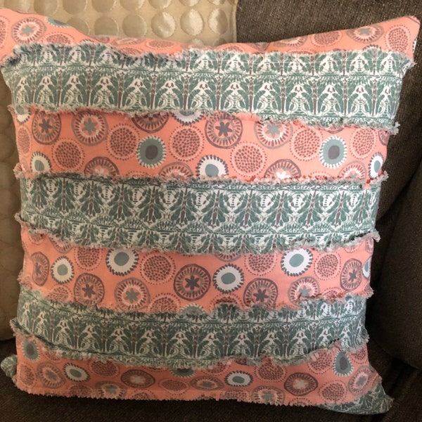 Rag Quilt Pillow - Etsy