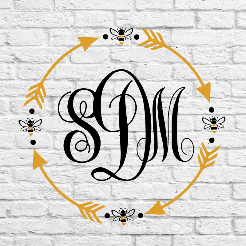 Bee Monogram - Etsy