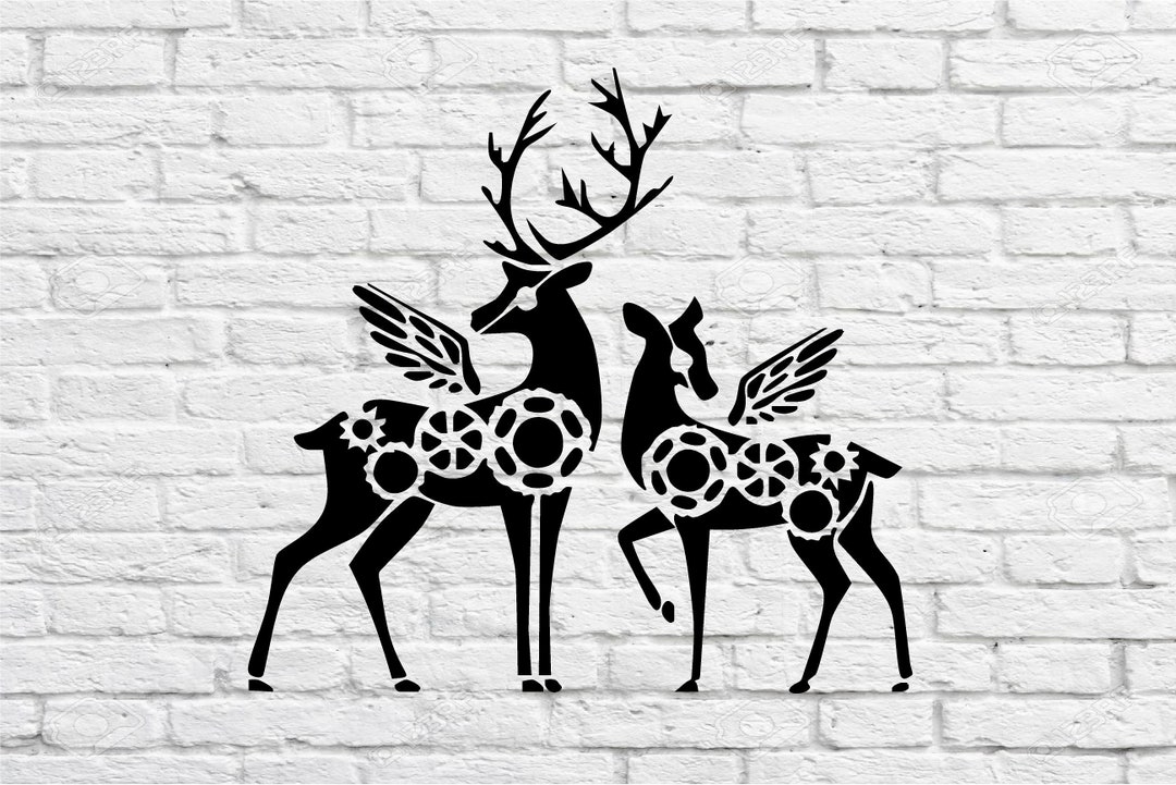 Steam Punk Deer /vinyl Decal/kids Room/ Yeti Decal/ Glass Block Decal ...