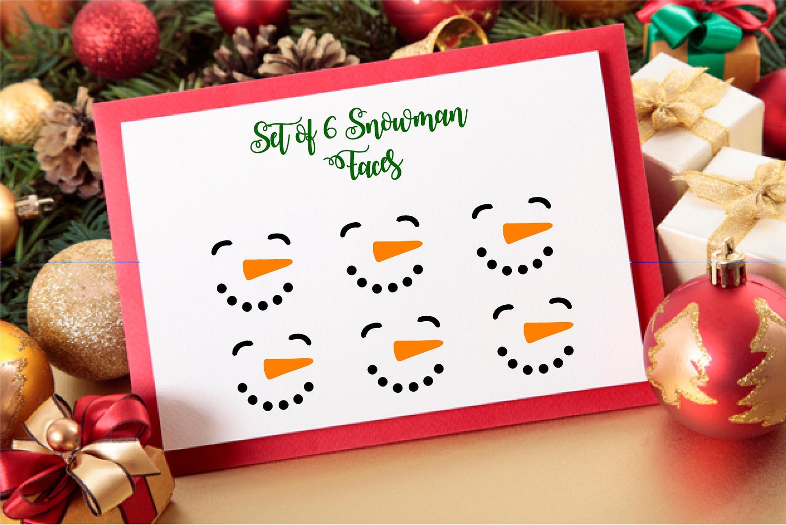 Snowman Decals- Set of 6 Vinyl Decals- Ornament Decals!! DIY - Etsy