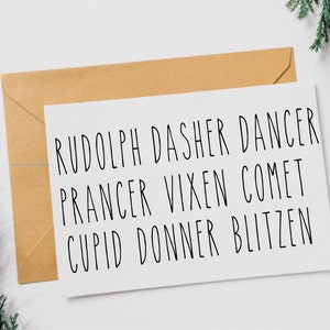 Rae Dunn Inspired Reindeer Decals Rudolph Set of 9 Ornament Decals DIY ...