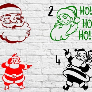 Vintage Santa Decals-vinyl Indoor-outdoor - Etsy