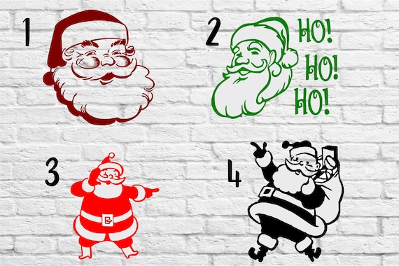 Vintage Santa Decals-vinyl Indoor-outdoor | Etsy