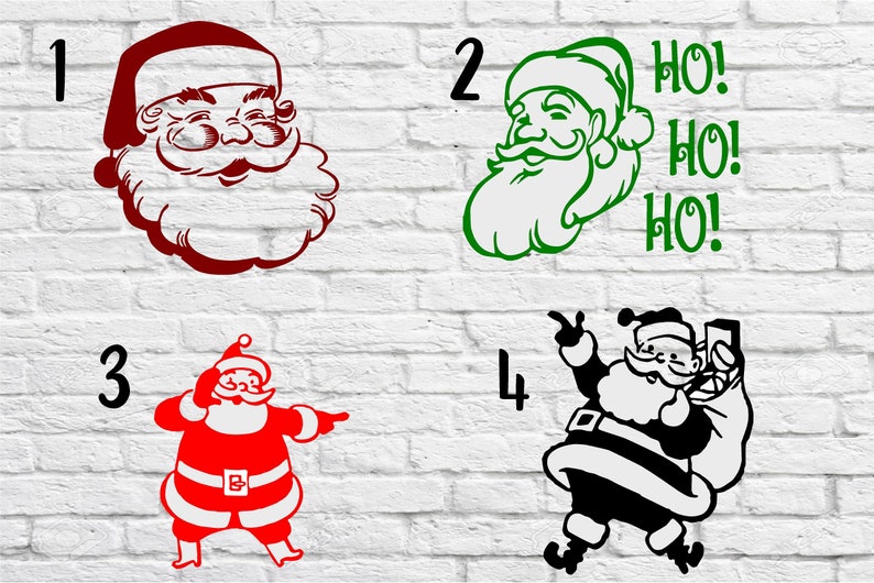 Vintage Santa Decals-vinyl Indoor-outdoor - Etsy
