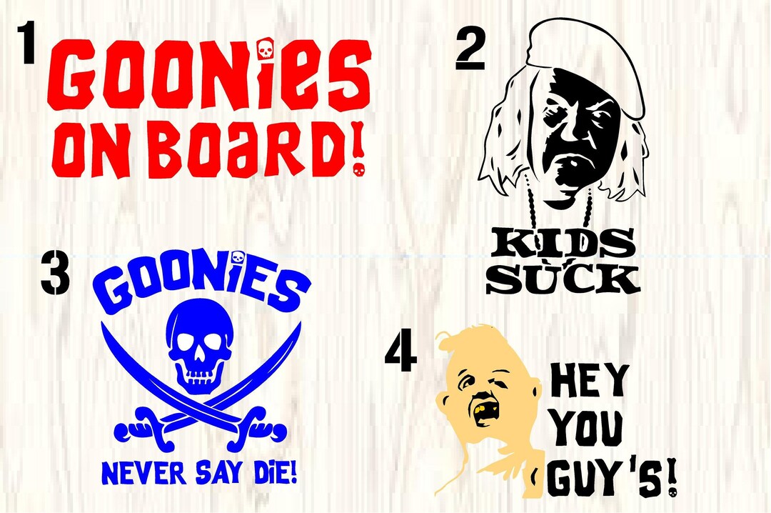 Goonies Decals/vinyl Decal/kids Room/ Yeti Decal/ Glass Block Decal ...