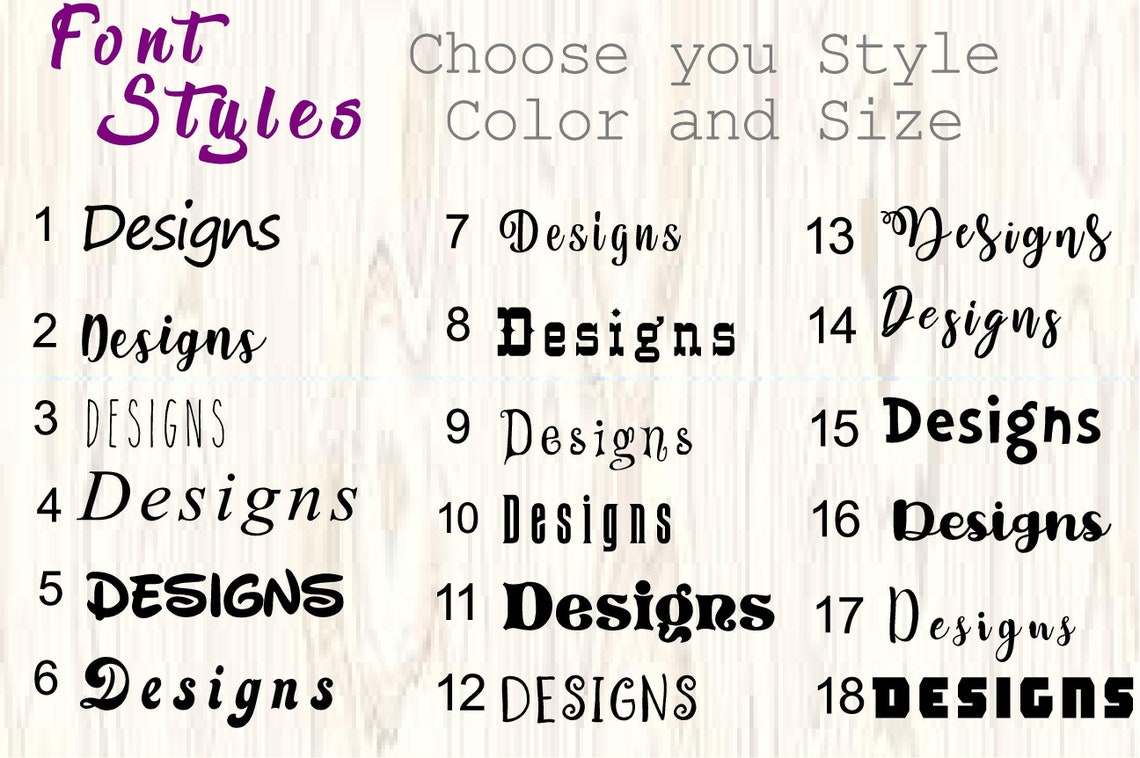 Custom Font-1 1.5 or 2 Lettering Decals | Etsy