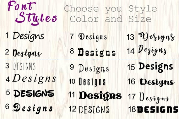 Custom Font-1 1.5 or 2 Lettering Decals | Etsy