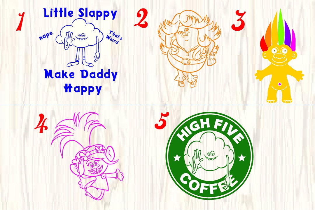 Troll Decals/vinyl Decal/kids Room/ Yeti Decal/ Glass Block Decal/ Car ...