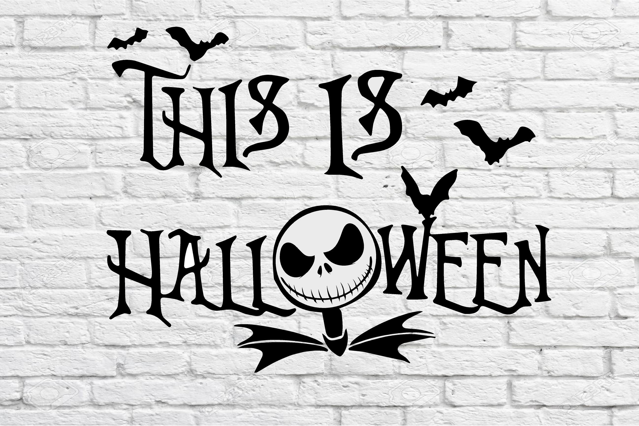 Jack Skellington Halloween Vinyl Decal/kids Room/ Yeti Decal/ - Etsy