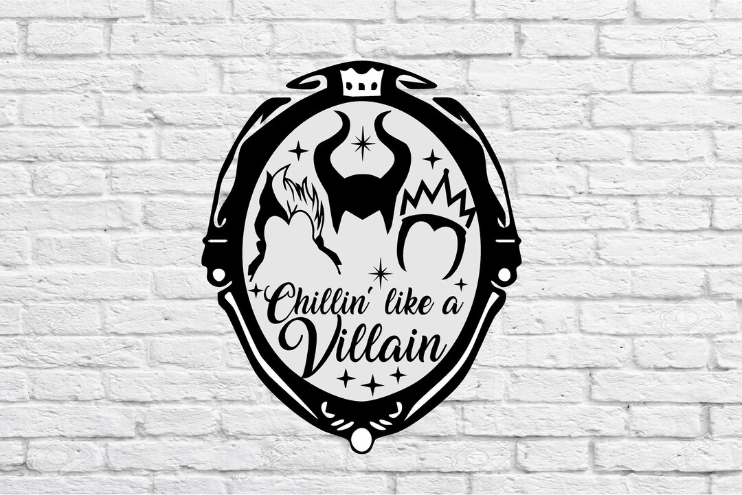Disney Villains Decal /vinyl Decal/kids Room/ Yeti Decal/ Glass Block ...