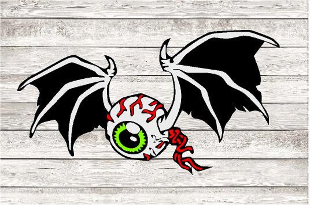 Flying Eyeball Decal /vinyl Decal/kids Room/ Yeti Decal/ Glass Block ...