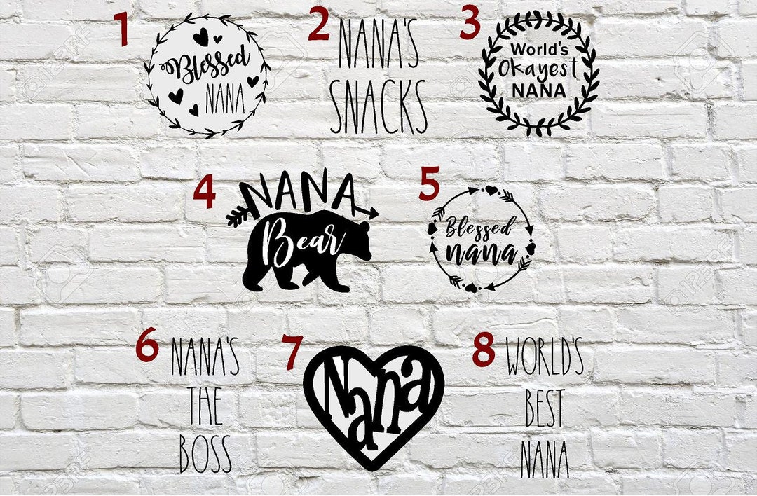 NANA Decals/vinyl Decal/ Yeti Decal/ Glass Block Decal/ Car Decal/diy ...