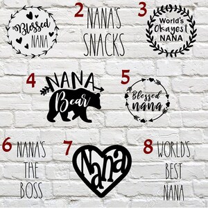 NANA Decals/vinyl Decal/ Yeti Decal/ Glass Block Decal/ Car Decal/diy ...