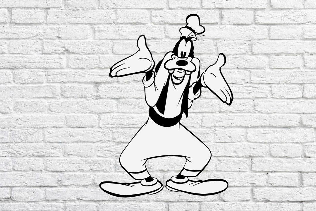 GOOFY Decal /vinyl Decal/kids Room/ Yeti Decal/ Glass Block Decal/ Car ...