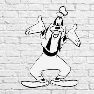 GOOFY Decal /vinyl Decal/kids Room/ Yeti Decal/ Glass Block Decal/ Car ...