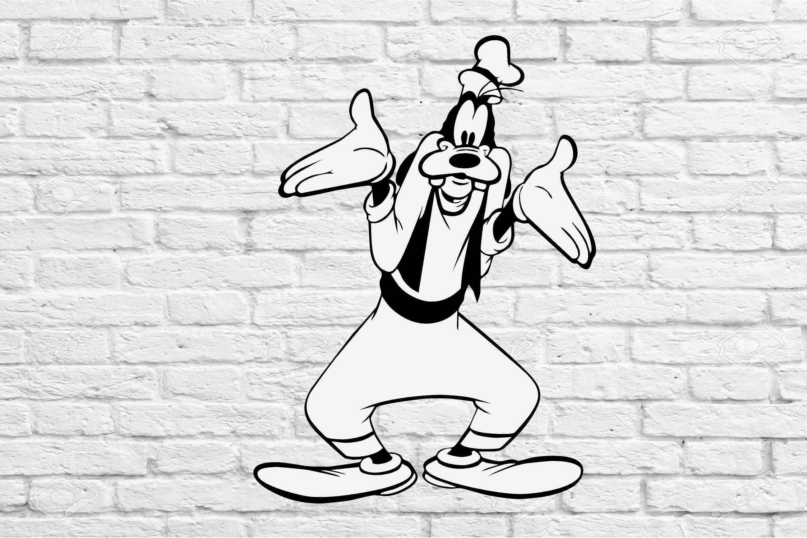 GOOFY Decal /vinyl Decal/kids Room/ Yeti Decal/ Glass Block - Etsy