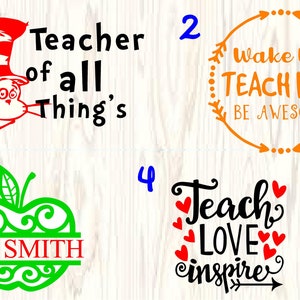 Teacher Decals- Decals/vinyl Decal/kids Room/ Yeti Decal/ Glass Block ...