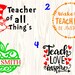 Cute Teacher Decals Decals/vinyl Decal/kids Room/ Yeti Decal/ Glass ...